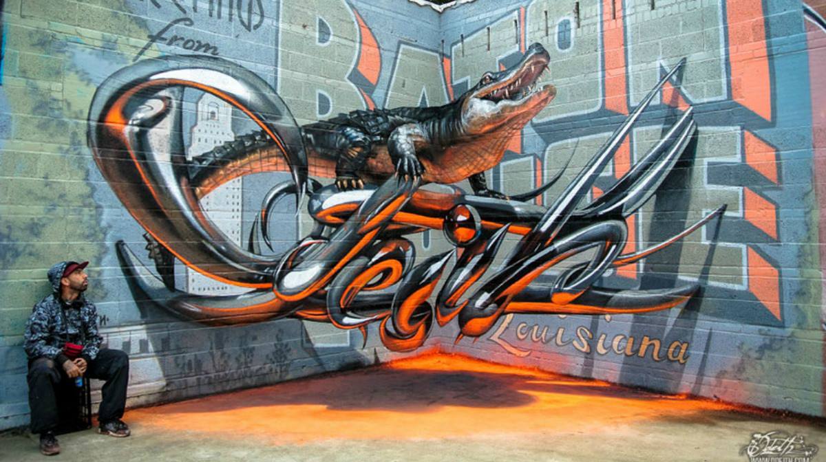 Este Artista Callejero Crea Los Graffitis Más Increíbles Con Un Efecto ...